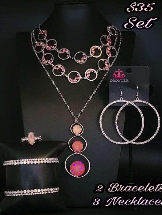 Pink, Coral Iridescent Set – Studio Bling by Glam With Mack