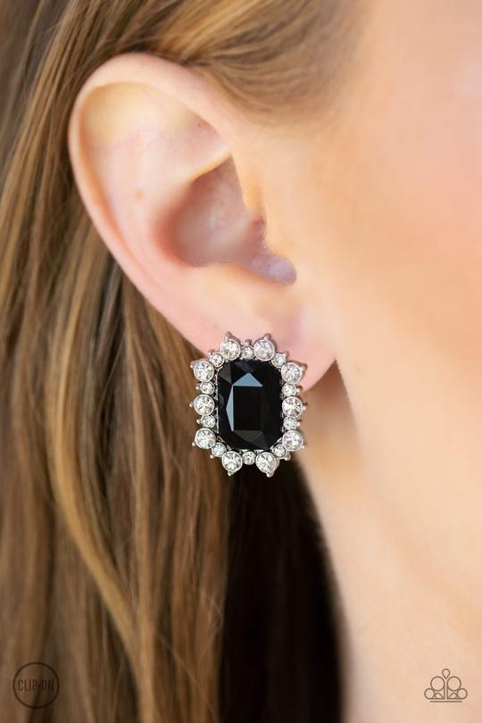 Prime Time Shimmer Black Clip-On Earring – Studio Bling by Glam With Mack